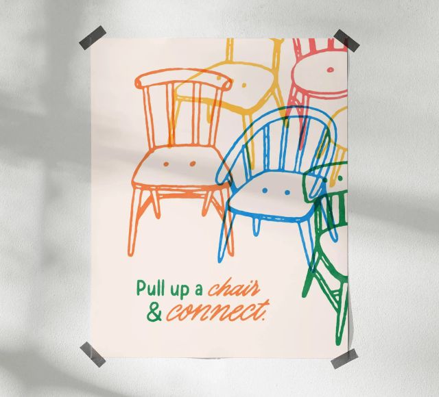 Pull up a chair and connect | JUNIQE